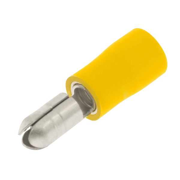Insulated Crimp Terminals Unicrimp YELLOW MALE AUTO BULLET 5MM (PK100 ...