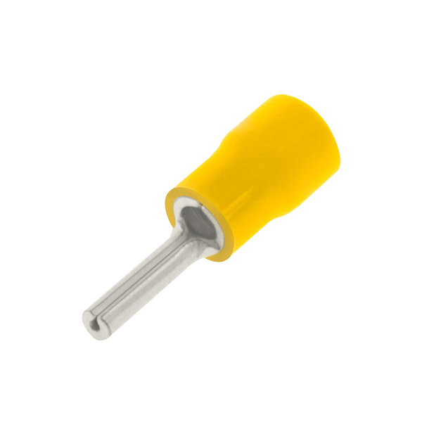 Insulated Crimp Terminals Unicrimp YELLOW PIN TERMINAL 4MM (PK100) - G ...